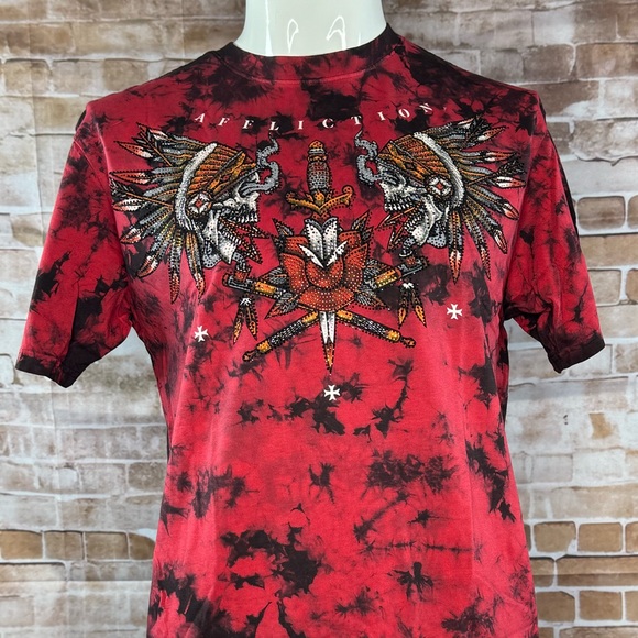 Affliction | Shirts | Affliction Mens Black Label Rhinestone Native ...